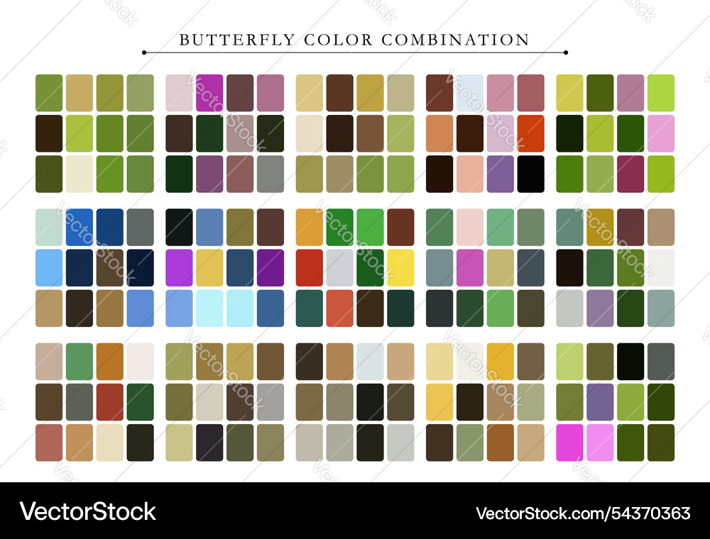 Trend color palette guide template fit Royalty Free Vector