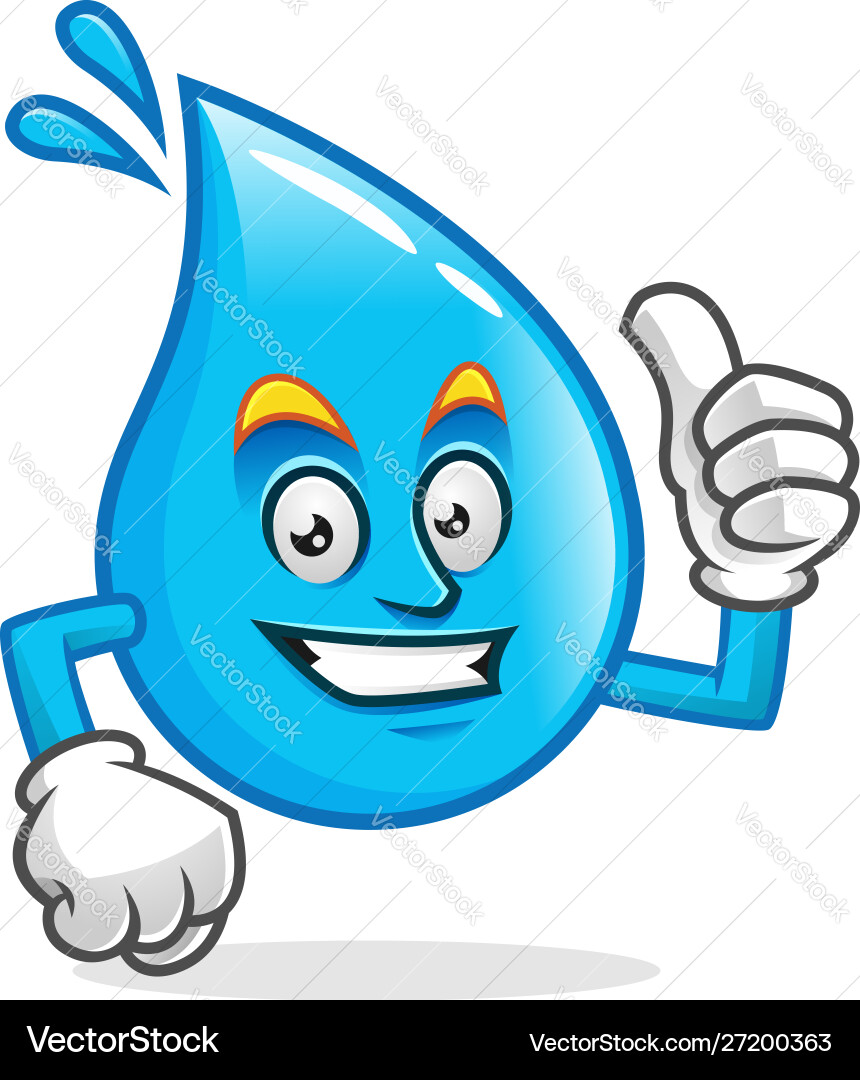 Water character design or mascot perfect Vector Image
