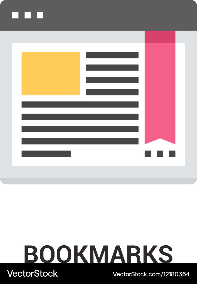 Bookmarks icon concept Royalty Free Vector Image