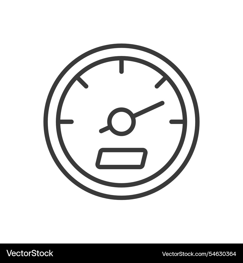 Car speedometer icon in line design Royalty Free Vector
