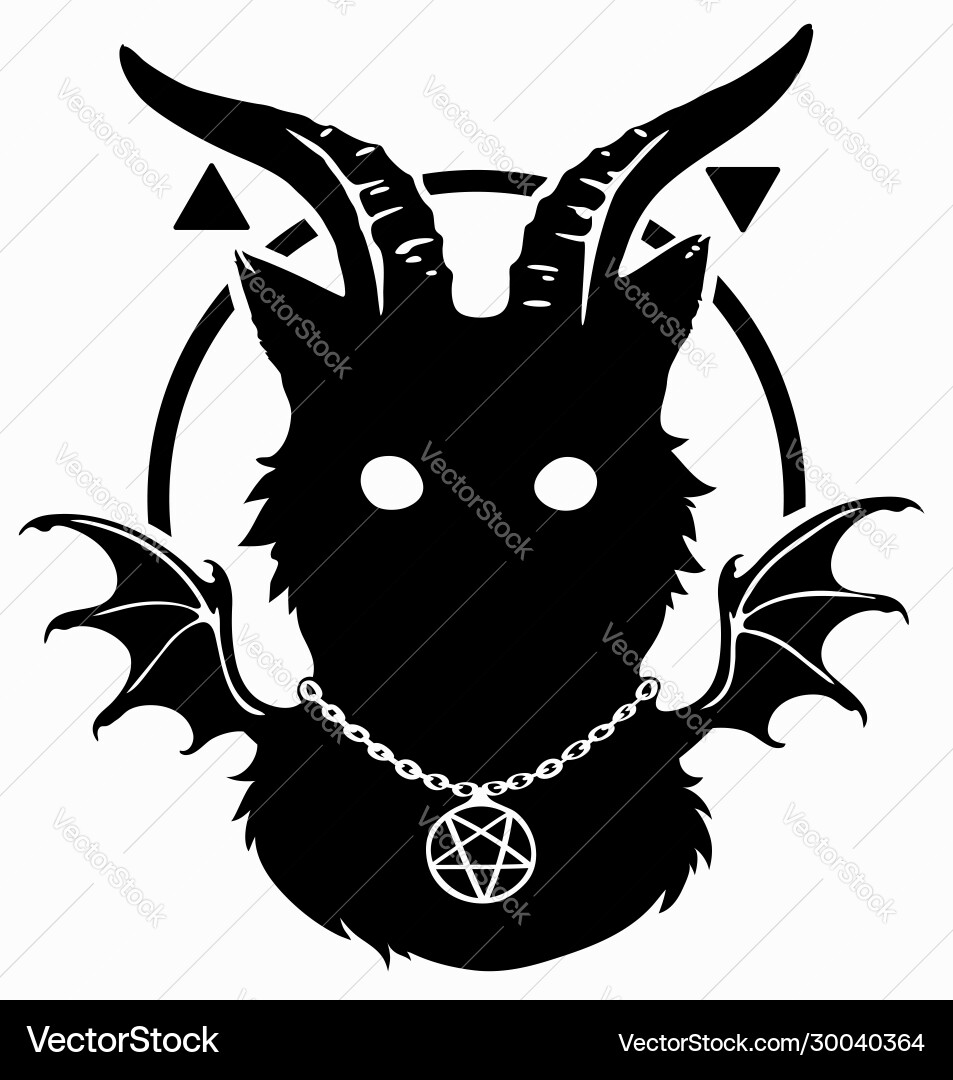 Cat baphomet Royalty Free Vector Image - VectorStock