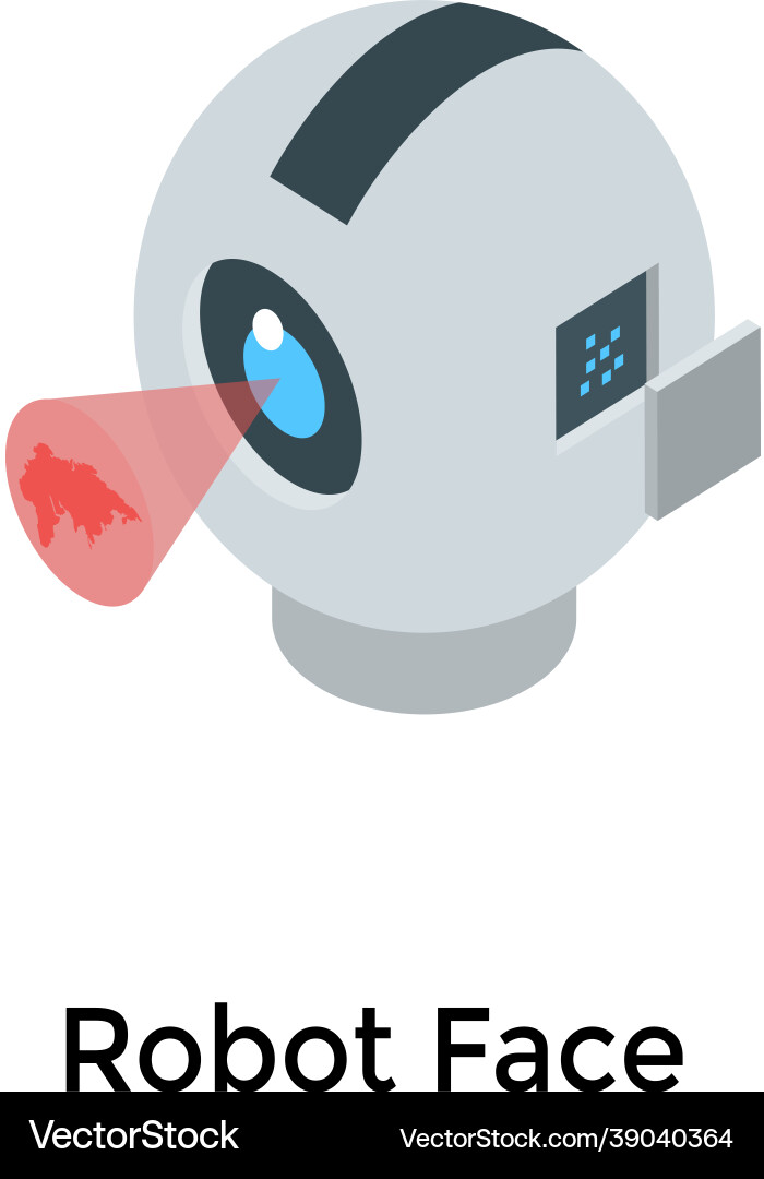 Mechanical robot eye Royalty Free Vector Image