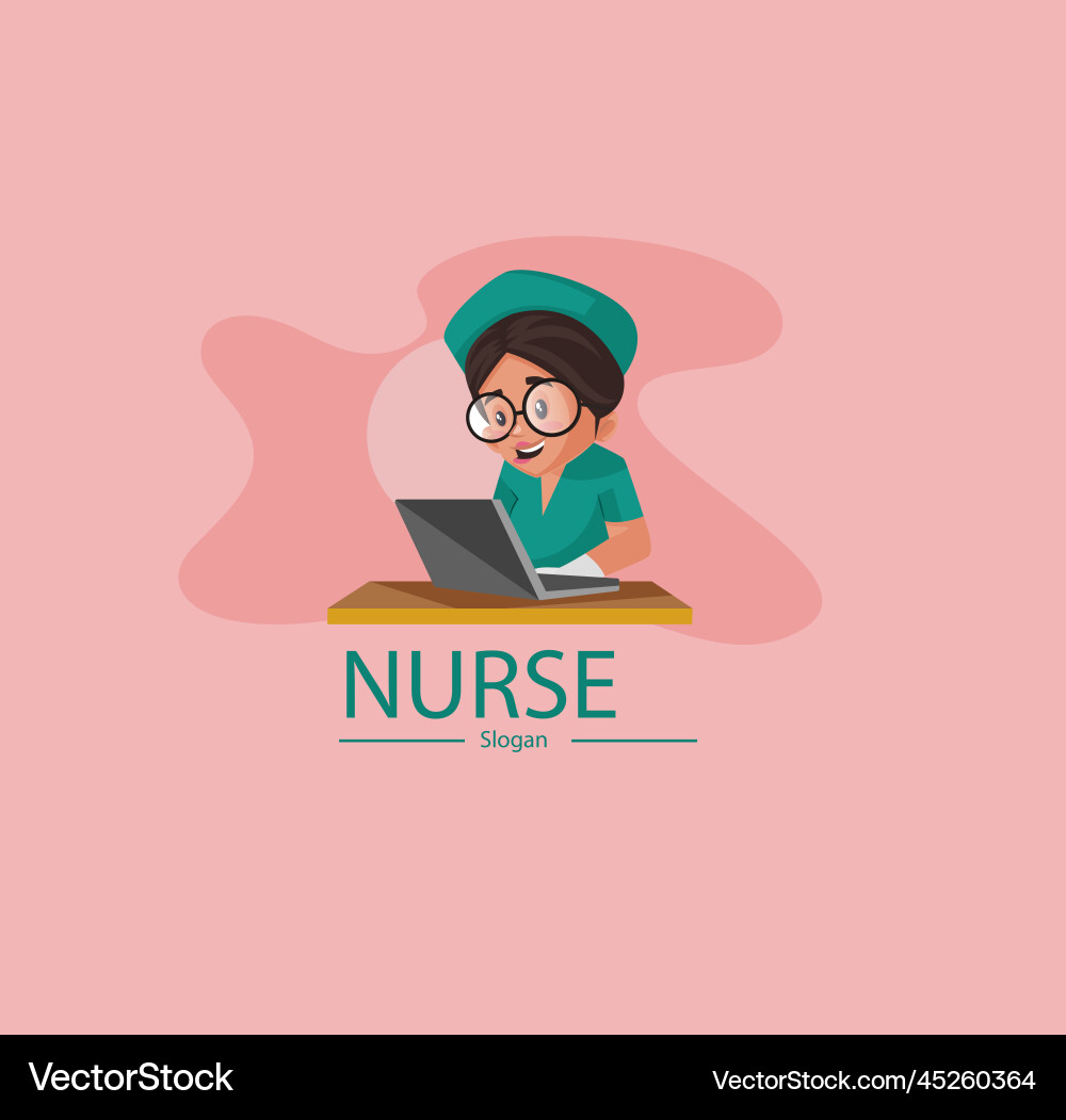 Nurse mascot logo Royalty Free Vector Image - VectorStock