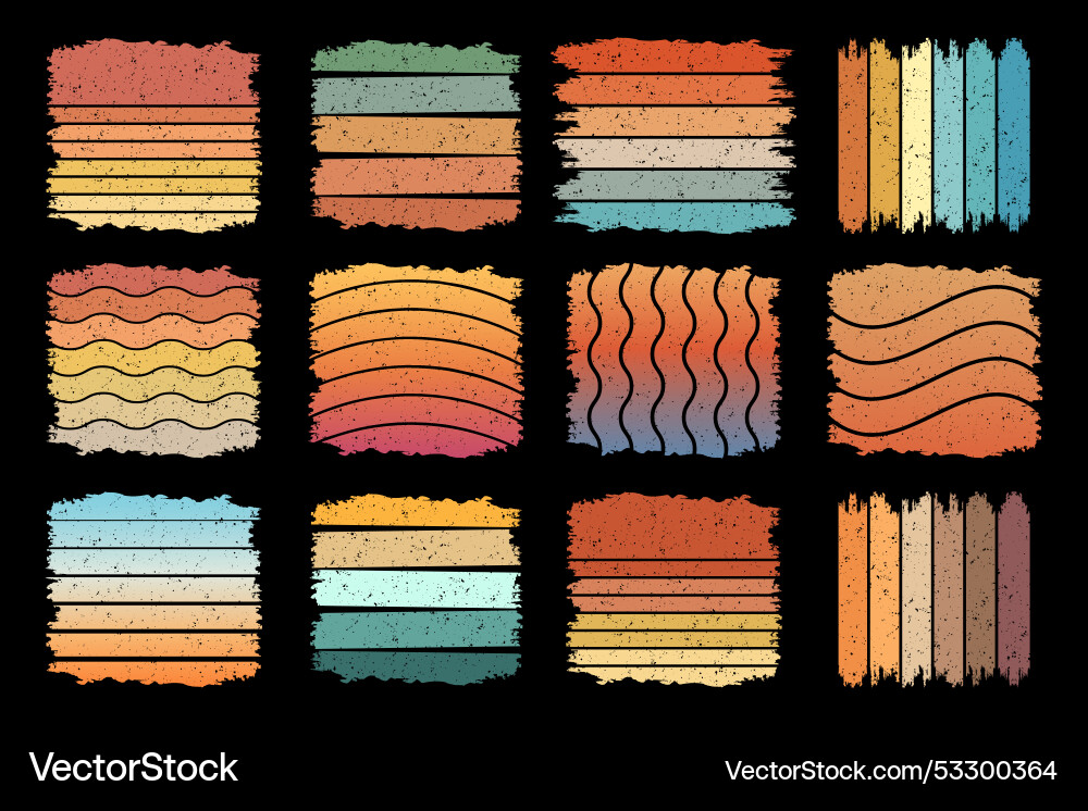 Retro vintage sunset grunge background Royalty Free Vector