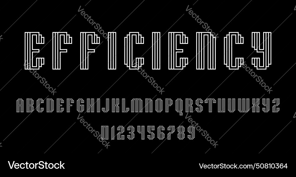 Set of alphabets font letters and numbers Vector Image