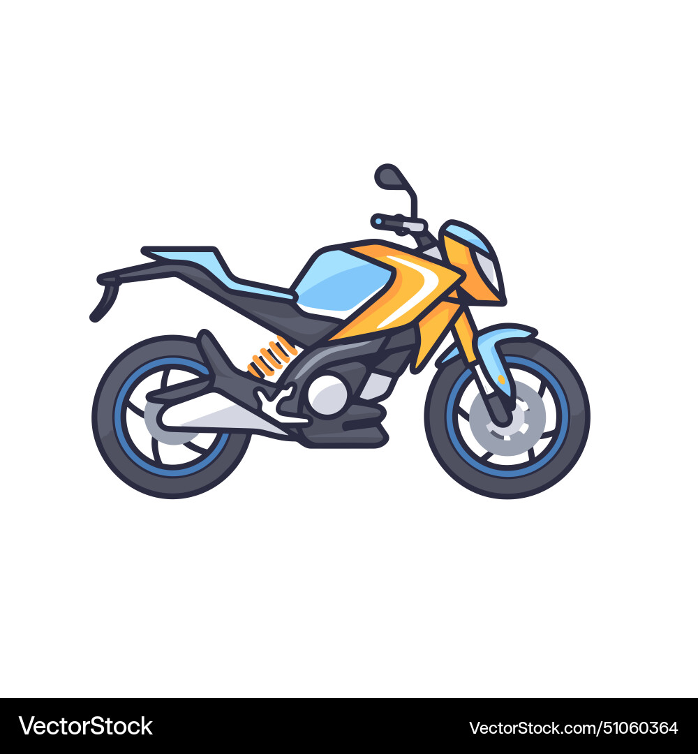 Simple motorcycle icon design template Royalty Free Vector