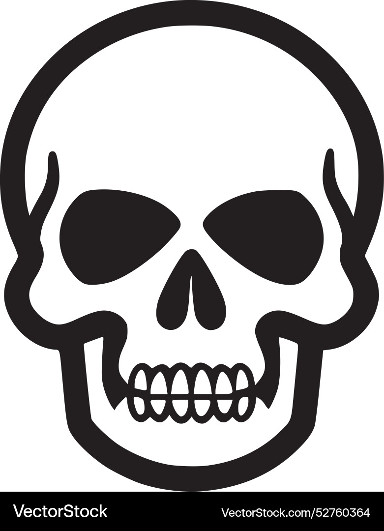 Skeleton - minimalist and simple silhouette Vector Image