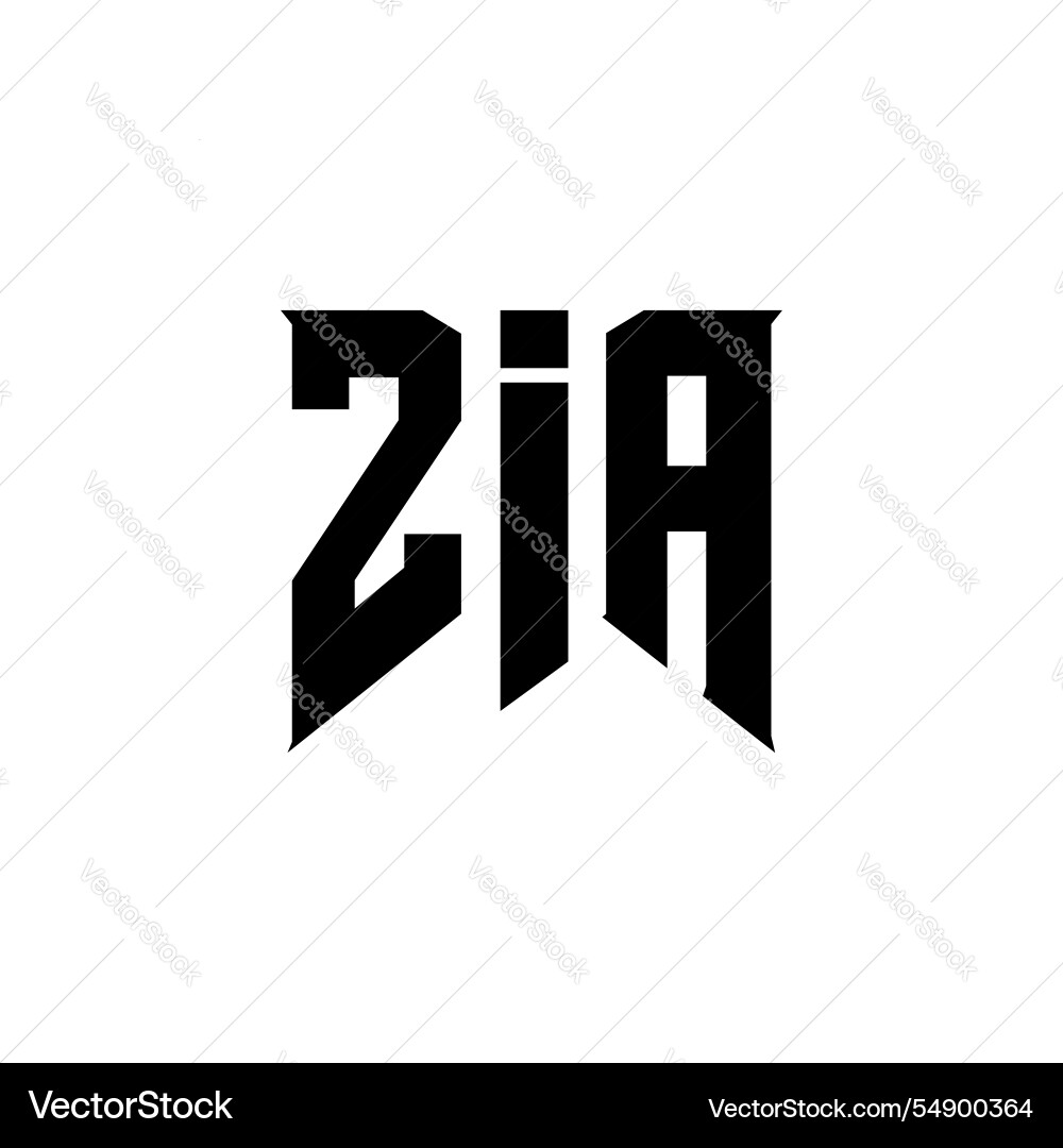 Zia letter logo design for technology company Vector Image