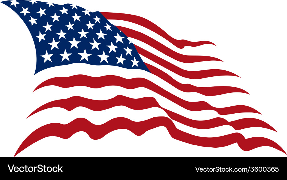 American flag Royalty Free Vector Image - VectorStock