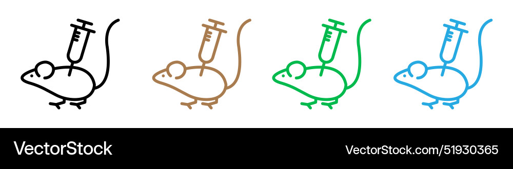 Animal testing icon showing lab rats and chemical Vector Image