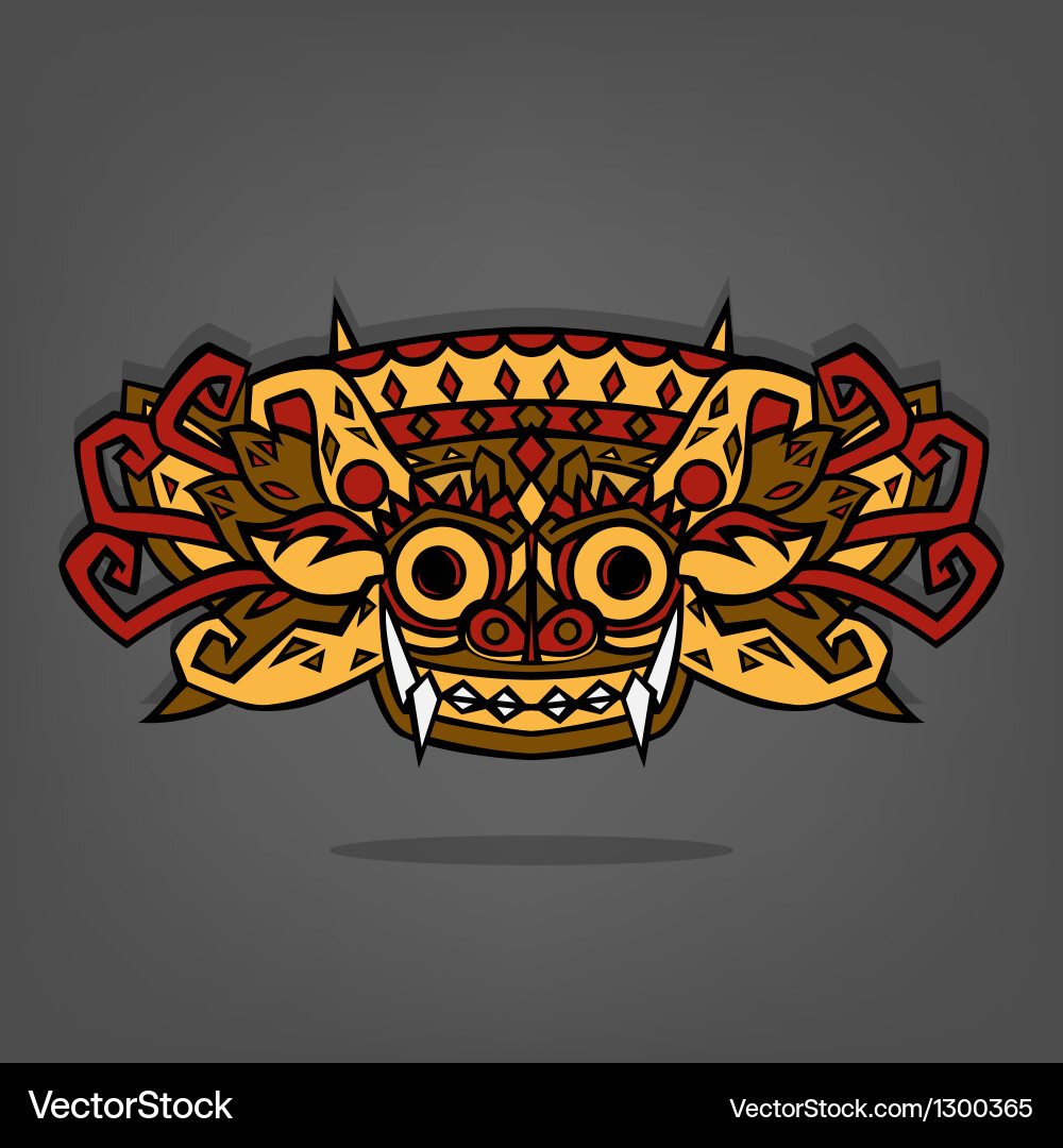 Barong balinese traditional art Royalty Free Vector Image