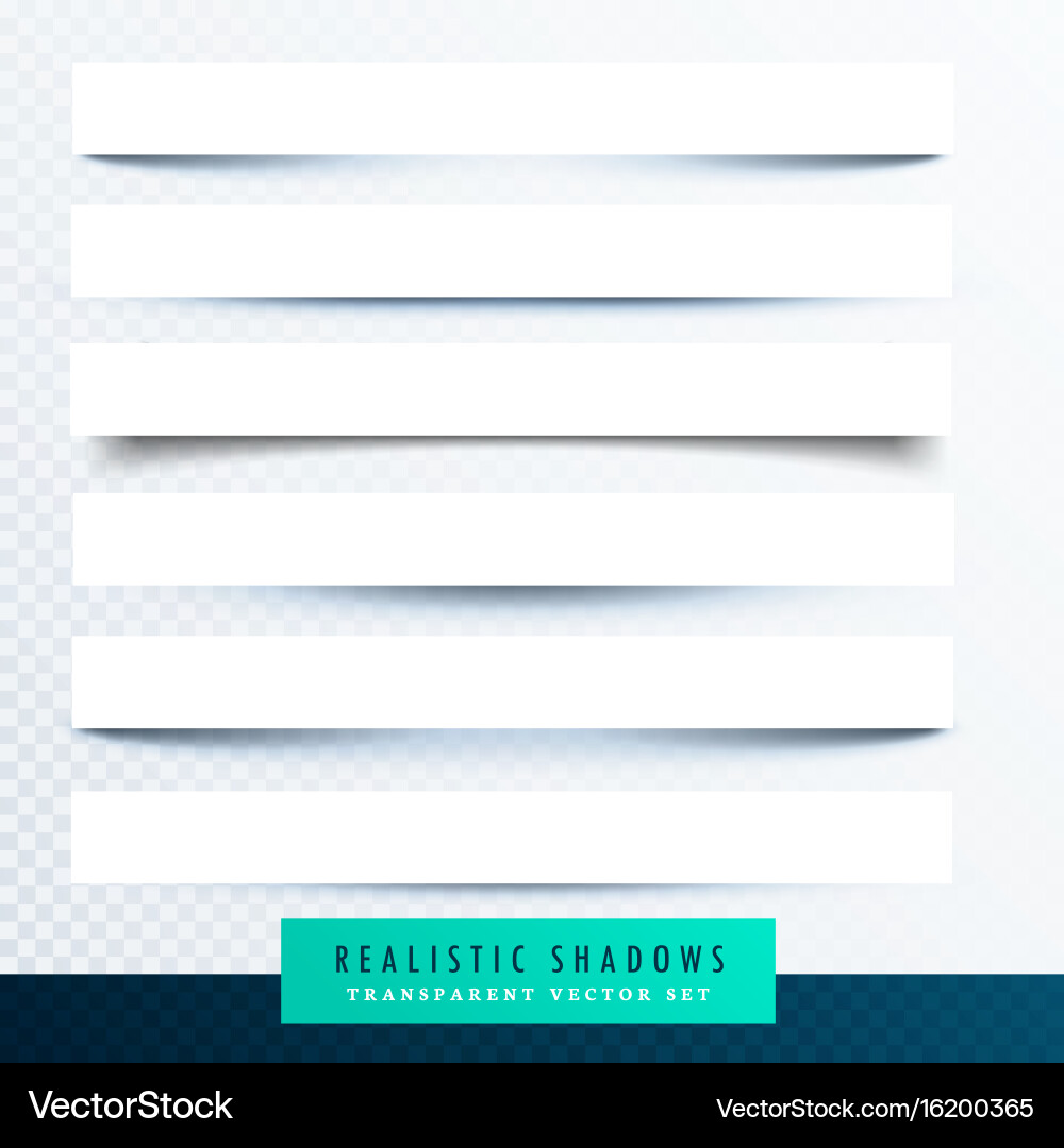 Collection of paper shadows effect Royalty Free Vector Image