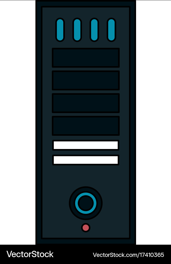 Cpu tower icon image Royalty Free Vector Image