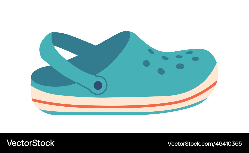 Crocks shoes icon isolated clogs made from rubber Vector Image