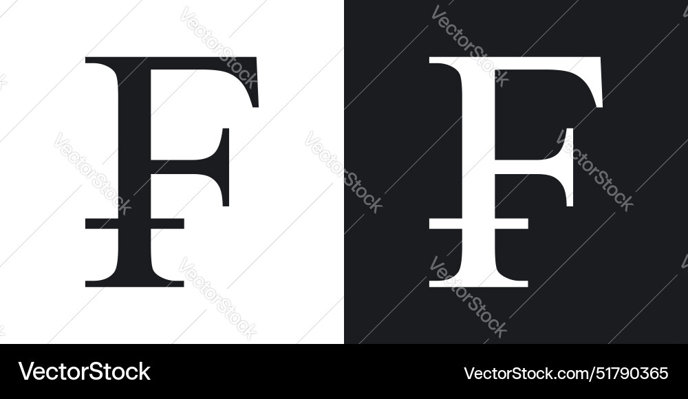 Franc sign icon Royalty Free Vector Image - VectorStock