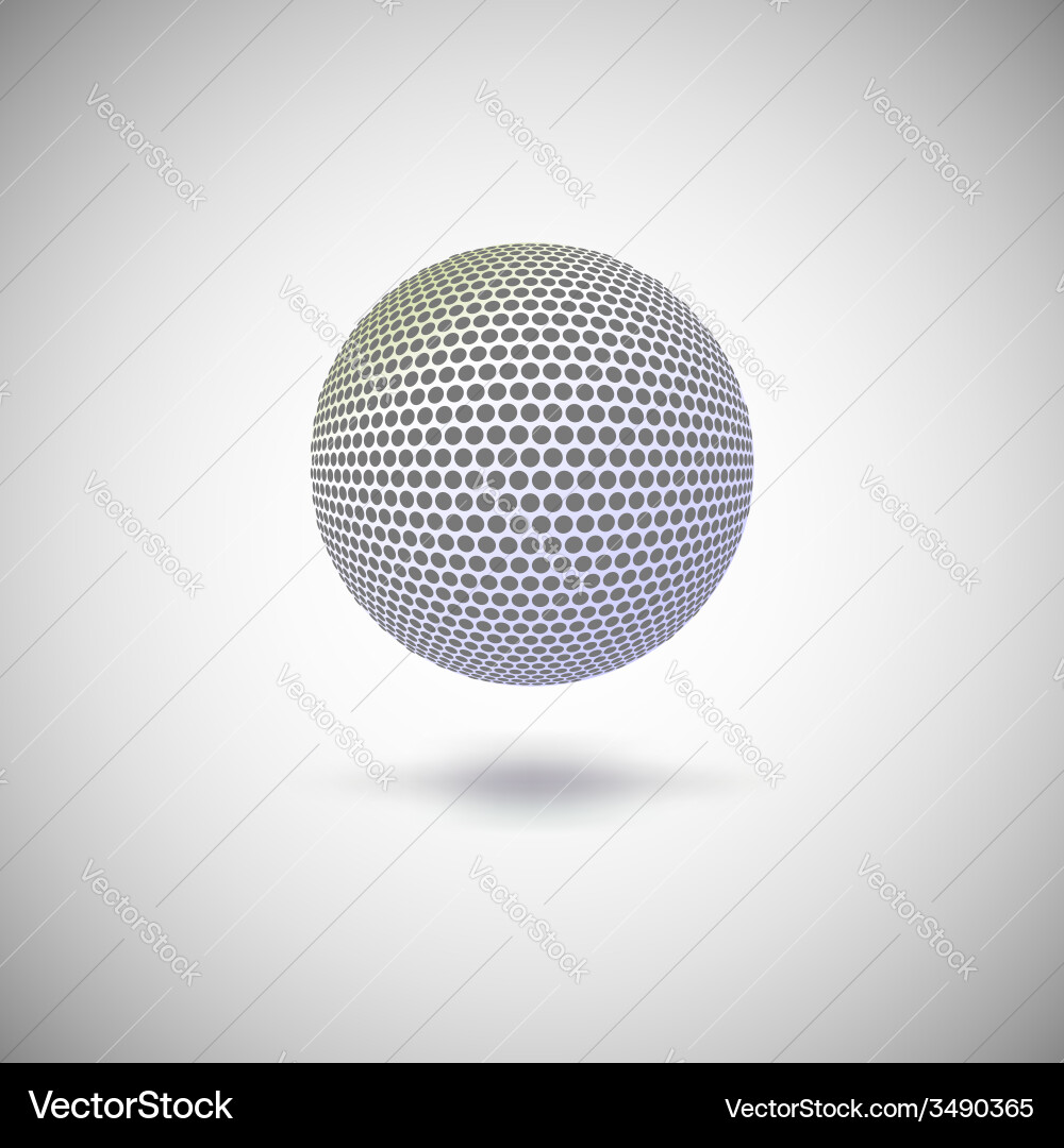 Halftone color sphere Royalty Free Vector Image