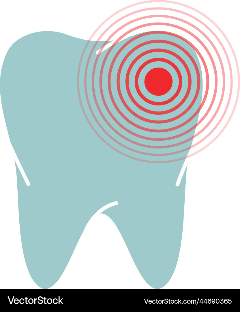 Human tooth pain symbol ache icon Royalty Free Vector Image