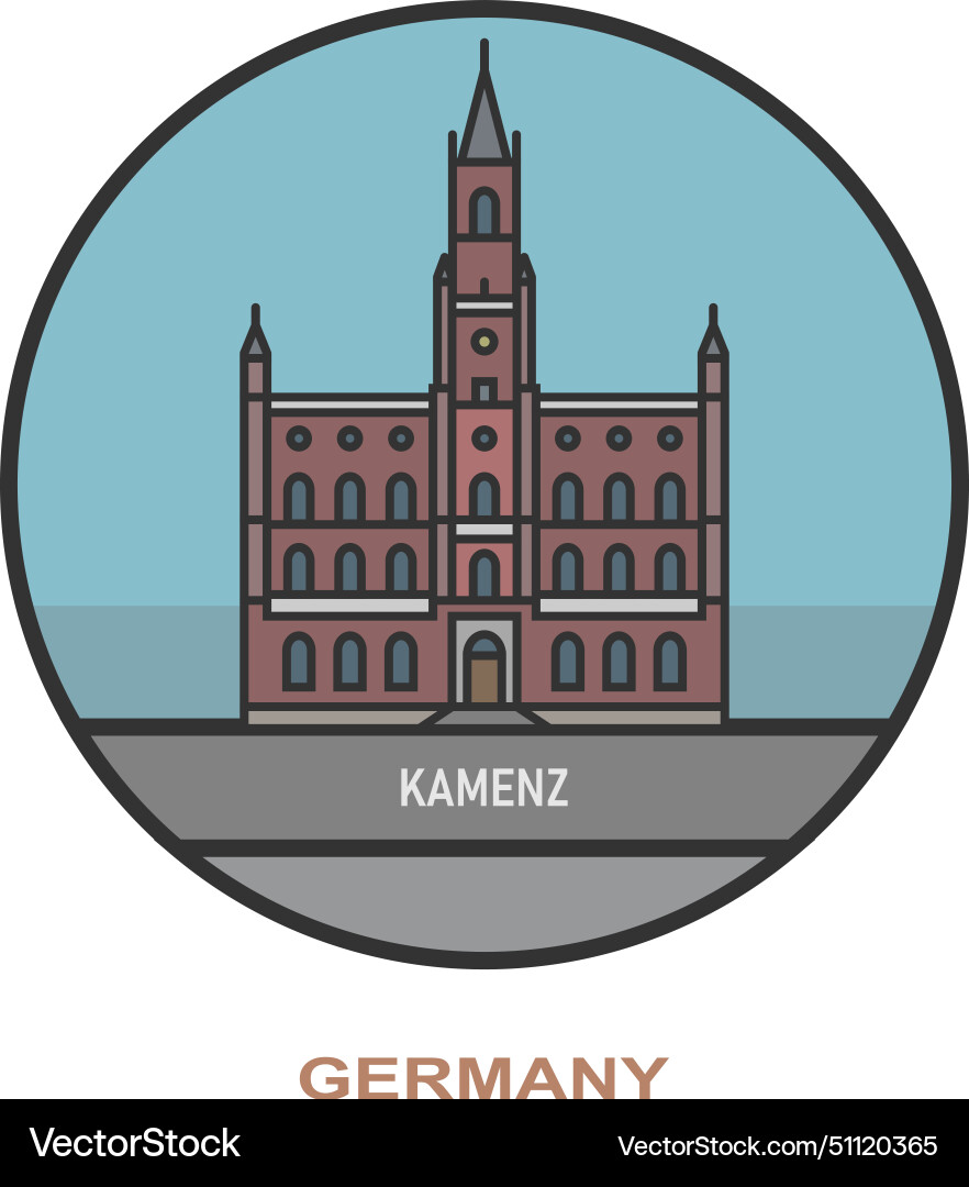 Kamenz cities and towns in germany Royalty Free Vector Image