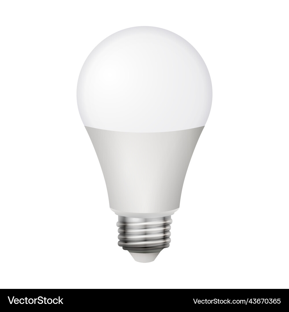 Led bulb lamp isolated light eco Royalty Free Vector Image