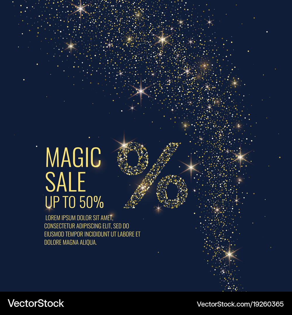 Magic sale sparkling Royalty Free Vector Image