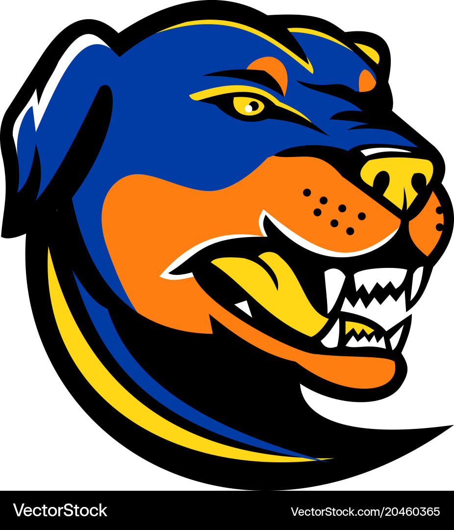Rottweiler dog mascot Royalty Free Vector Image
