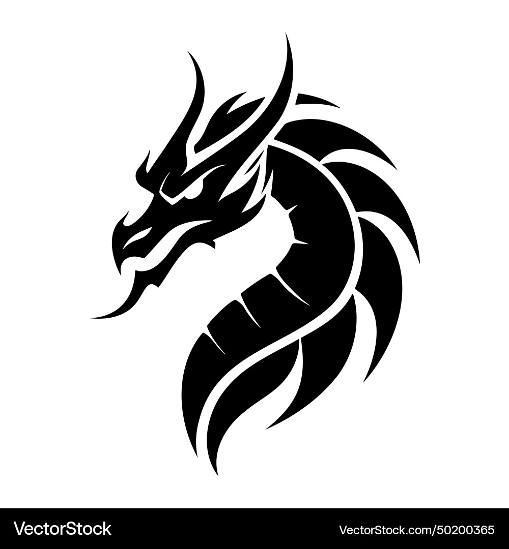 Simple dragon logo Royalty Free Vector Image - VectorStock