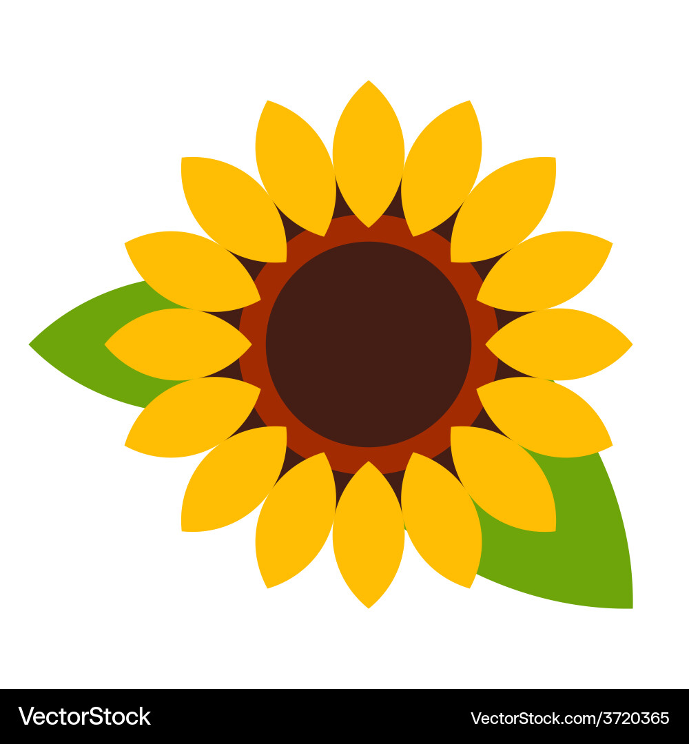 Sunflower - flower icon Royalty Free Vector Image