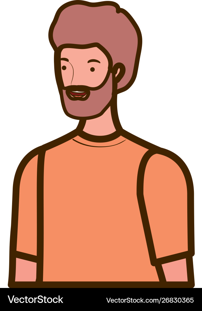 Young man on white background Royalty Free Vector Image