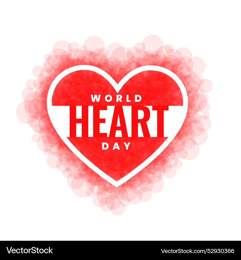 29th sept world heart day poster for global Vector Image