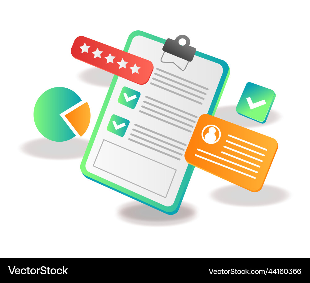 Best review data checklist Royalty Free Vector Image