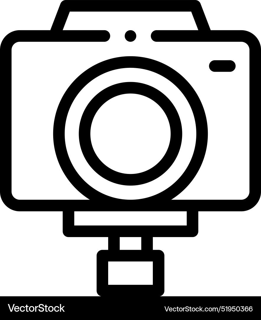 Camera stand icon thin linear style design Vector Image
