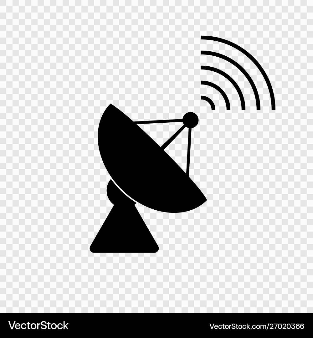 Communication satellite antenna Royalty Free Vector Image