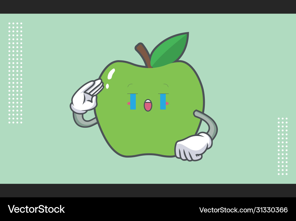 Crying sad sob cry face emotion salute hand Vector Image