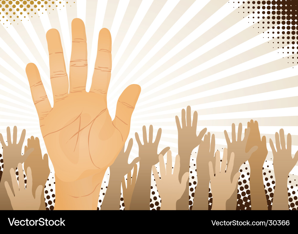 Hands up Royalty Free Vector Image - VectorStock