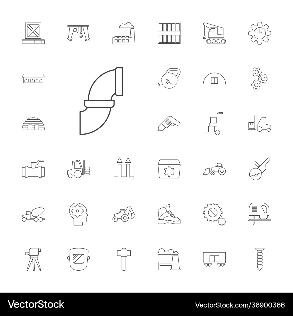 Industrielle Icons Lizenzfreies Vektorbild - VectorStock