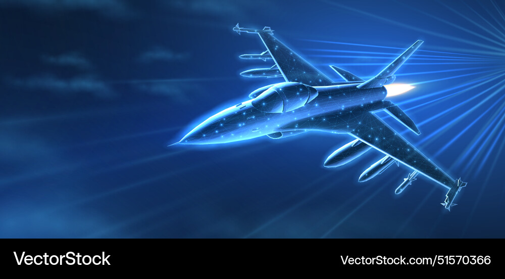 Modern Fighter Jet Aerospace Royalty Free Vector Image