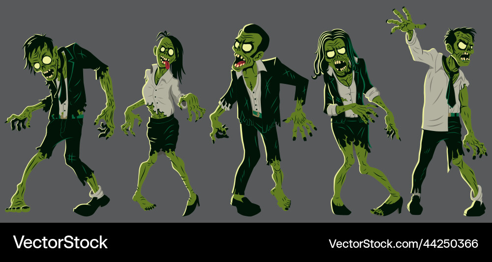 Zombie Terror Green Vector Images (over 310)