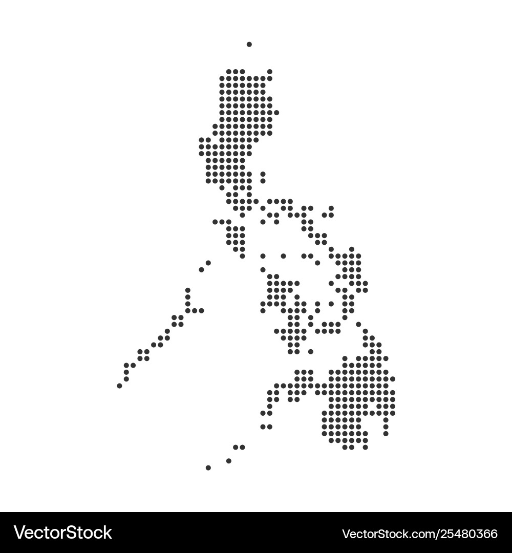 Philippines Dot Map Royalty Free Vector Image - VectorStock