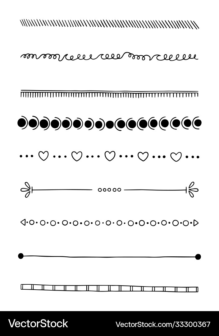 0035 hand drawn dividers Royalty Free Vector Image