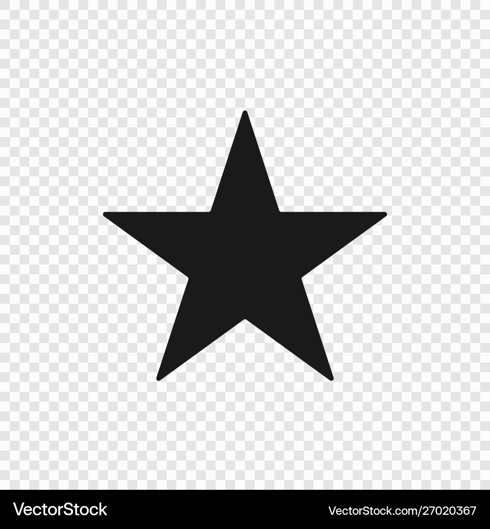 5 point classic star Royalty Free Vector Image
