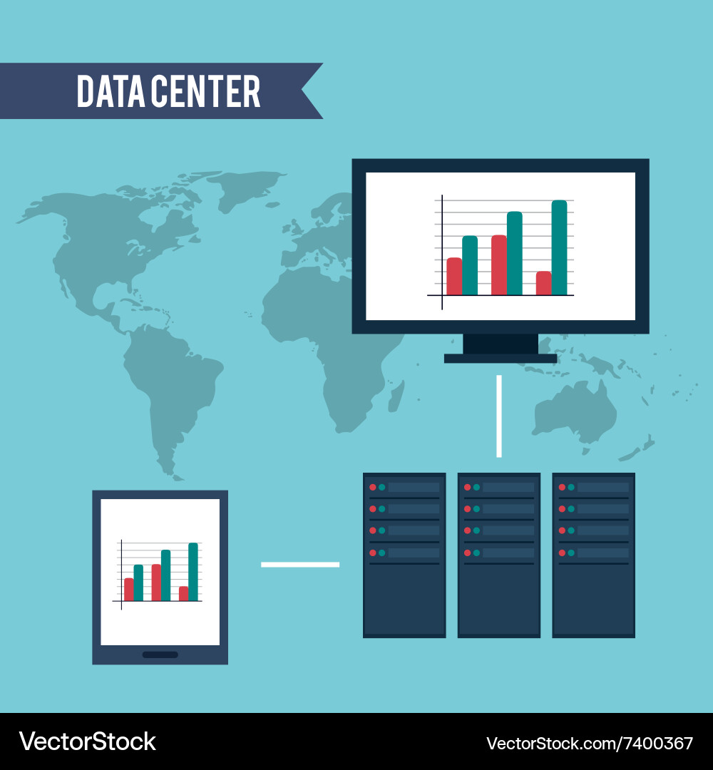 Data center design Royalty Free Vector Image - VectorStock