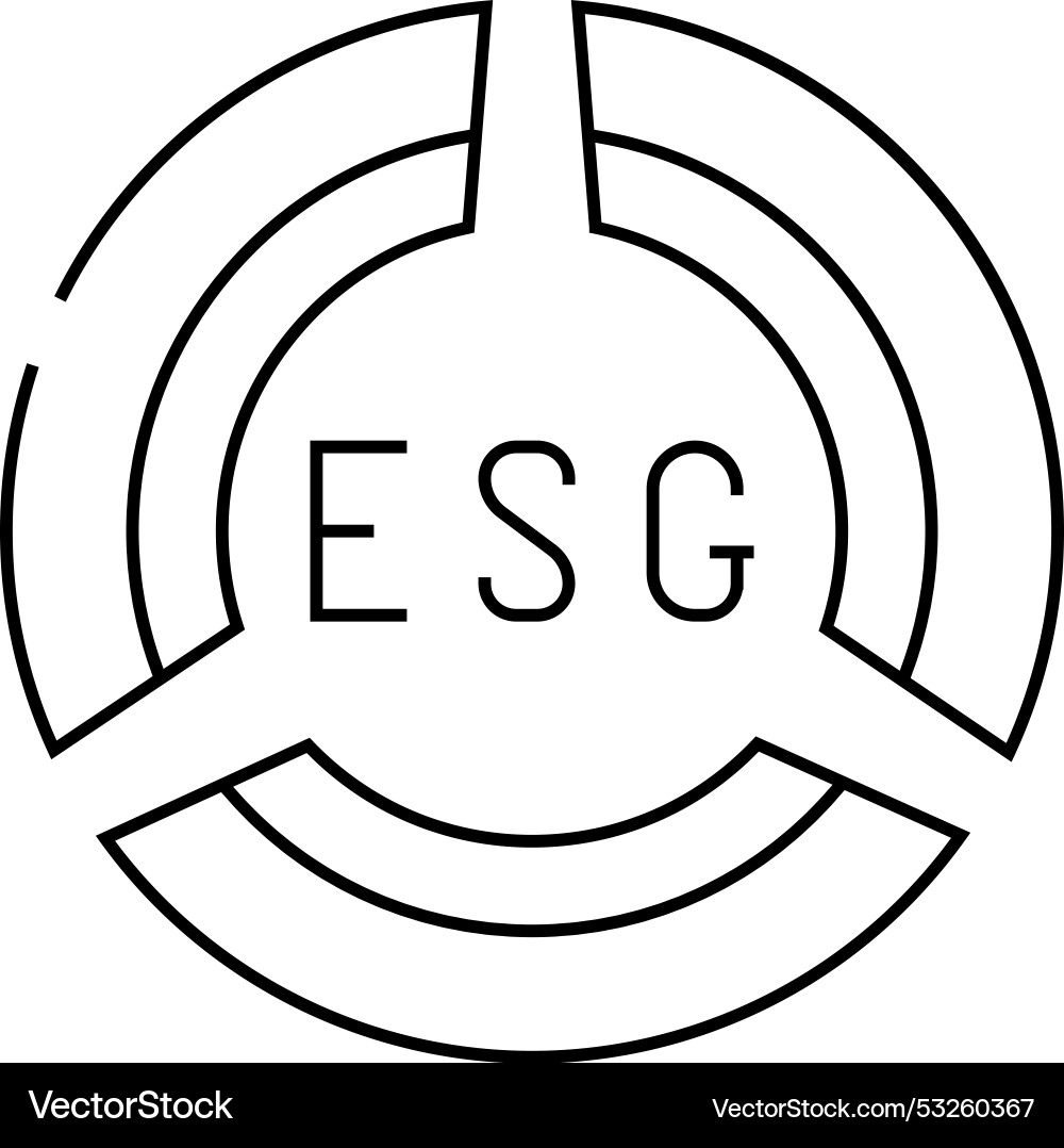 Esg environmental social governance line icon Vector Image