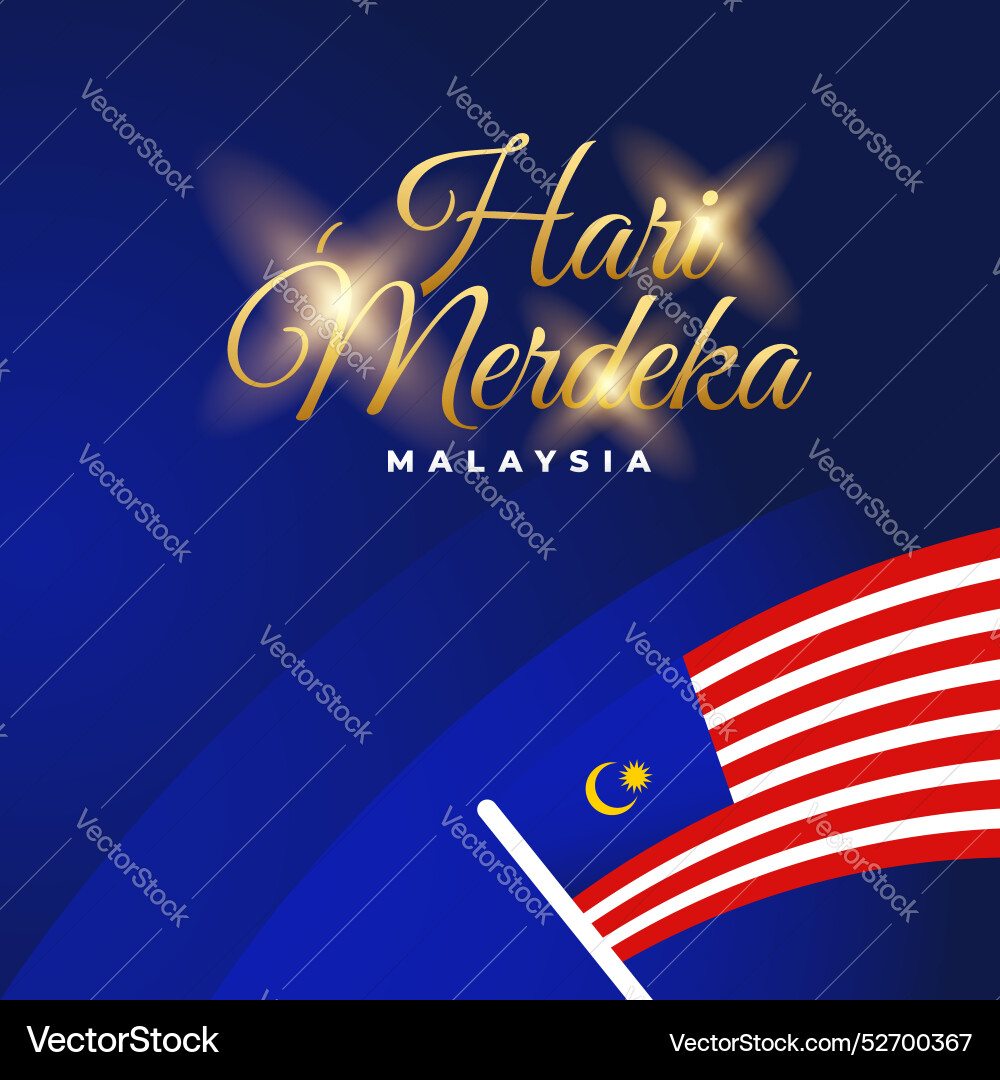 Hari merdeka malaysia design collection Royalty Free Vector