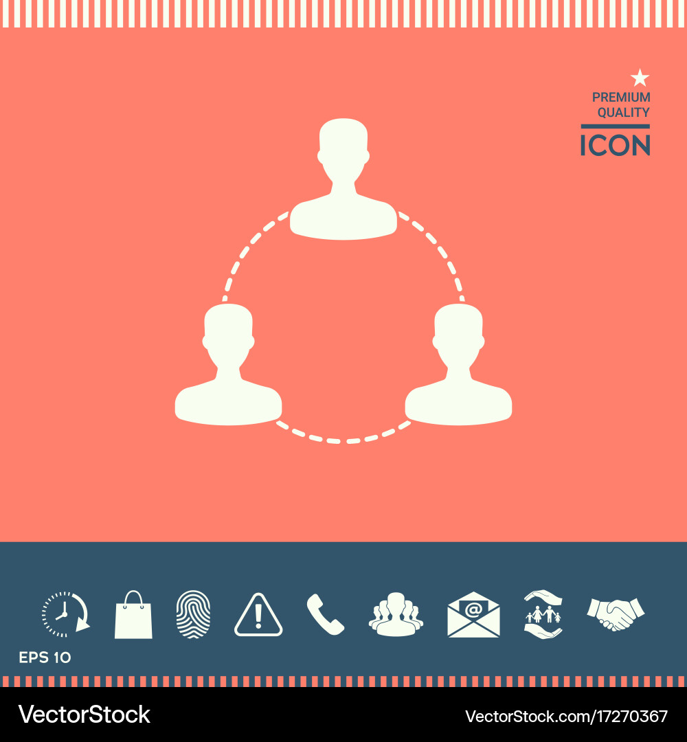 Human connection symbol icon Royalty Free Vector Image