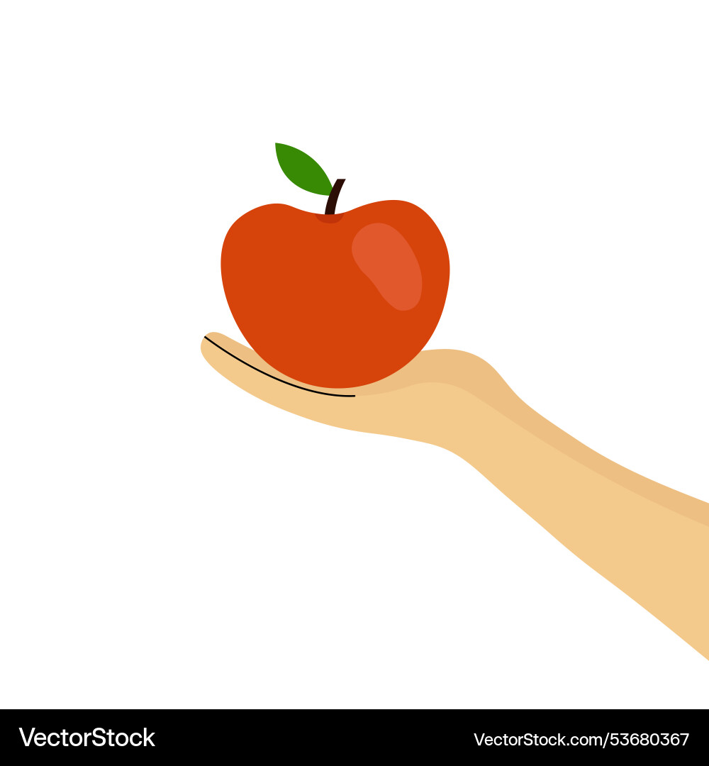 Minimalist of a hand holding red Royalty Free Vector Image