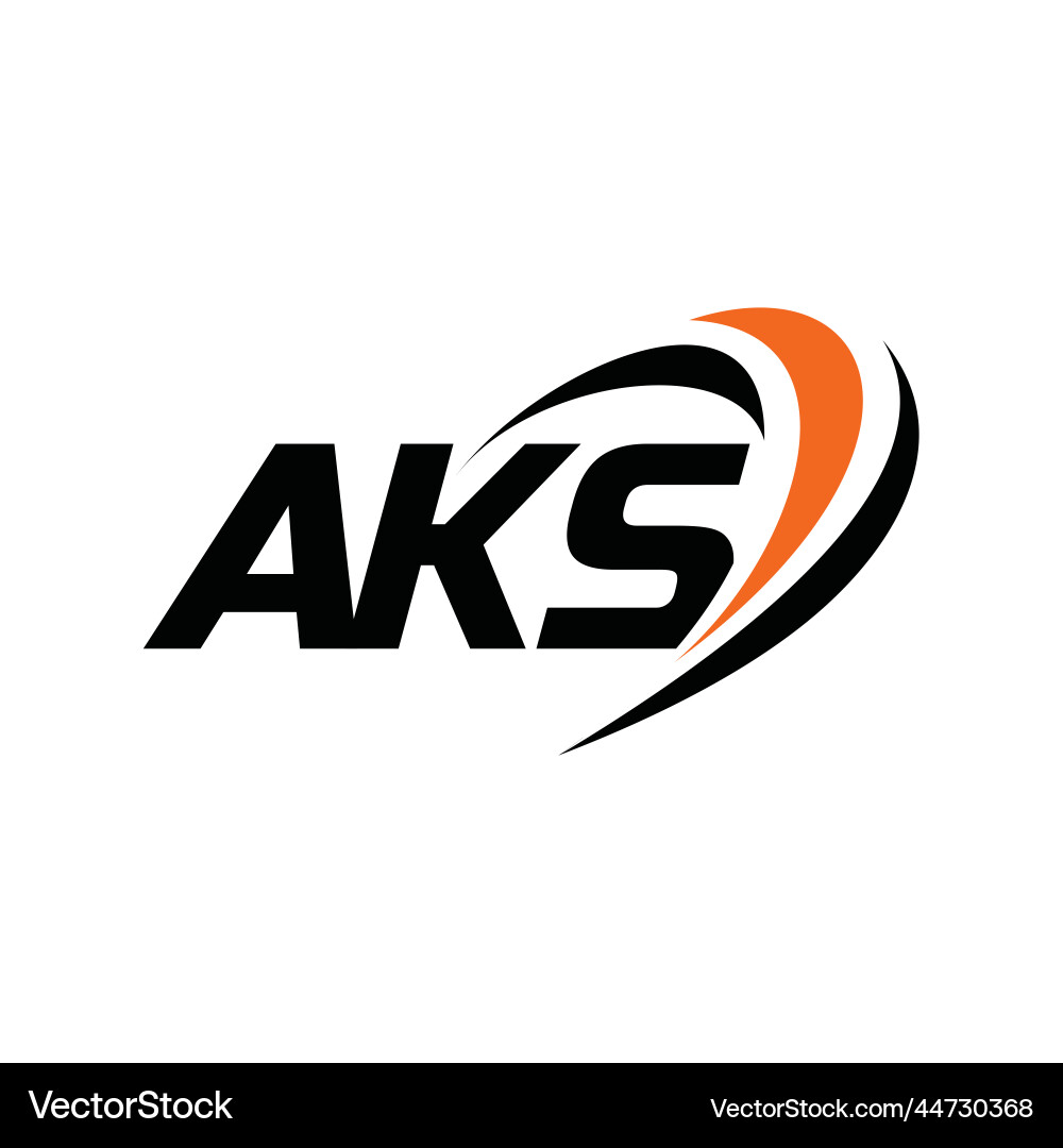 Aks monogram logo Royalty Free Vector Image - VectorStock