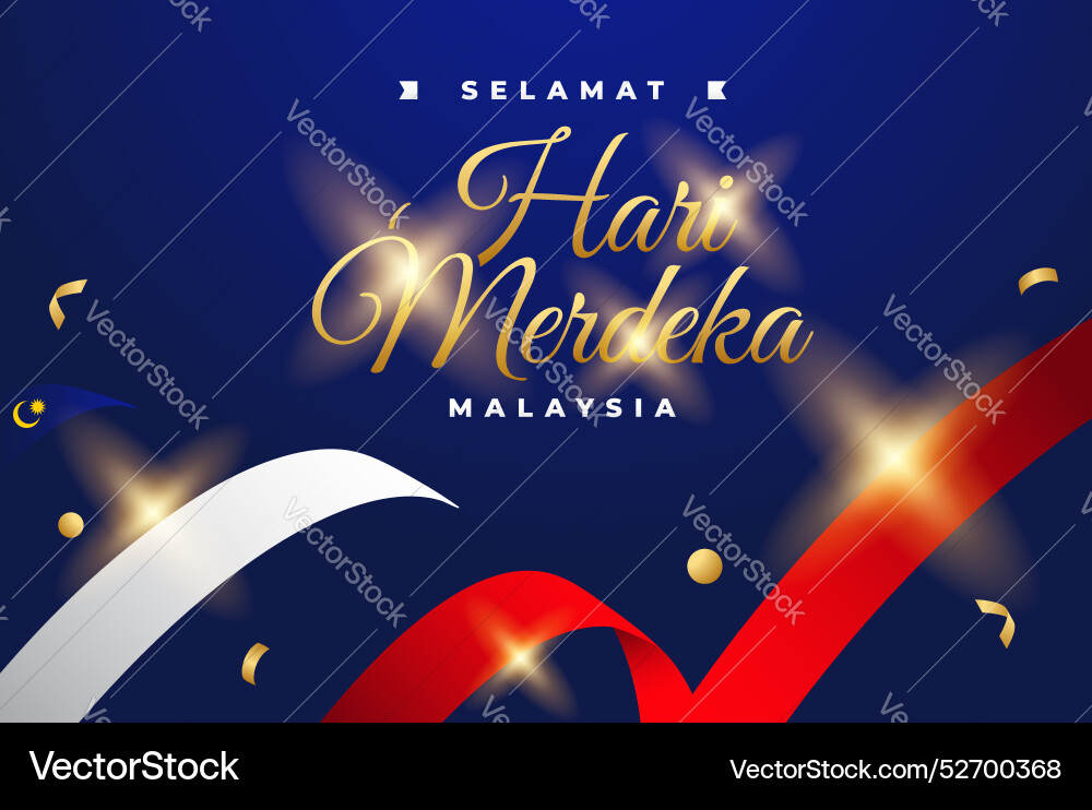 Hari merdeka malaysia design collection Royalty Free Vector