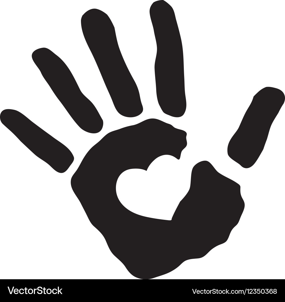 Human hand silhouette Royalty Free Vector Image