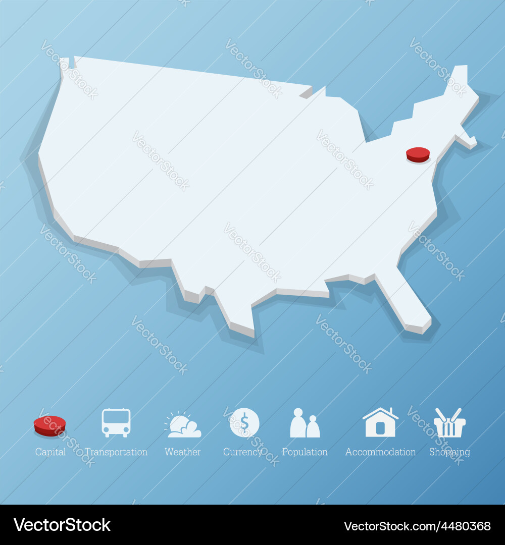 Low Poly USA Map Royalty Free Vector Image - VectorStock
