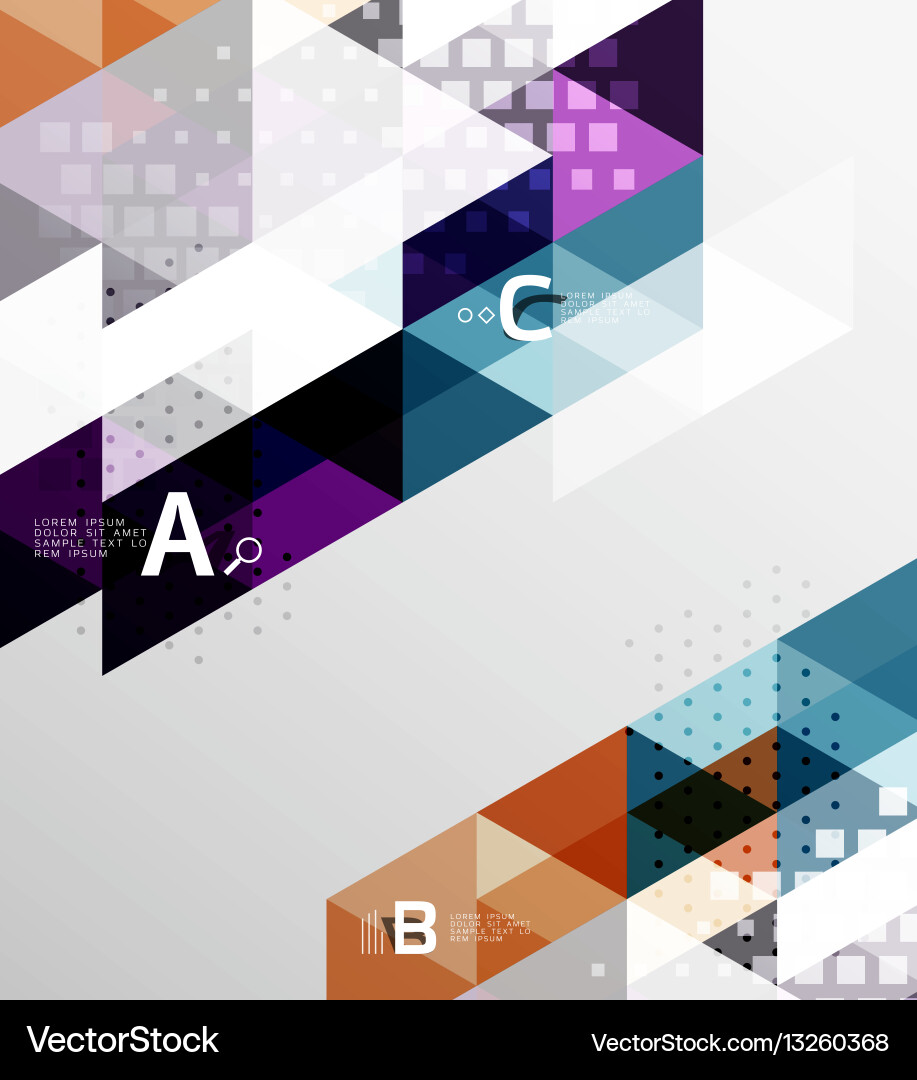 Minimalistic triangle design Royalty Free Vector Image